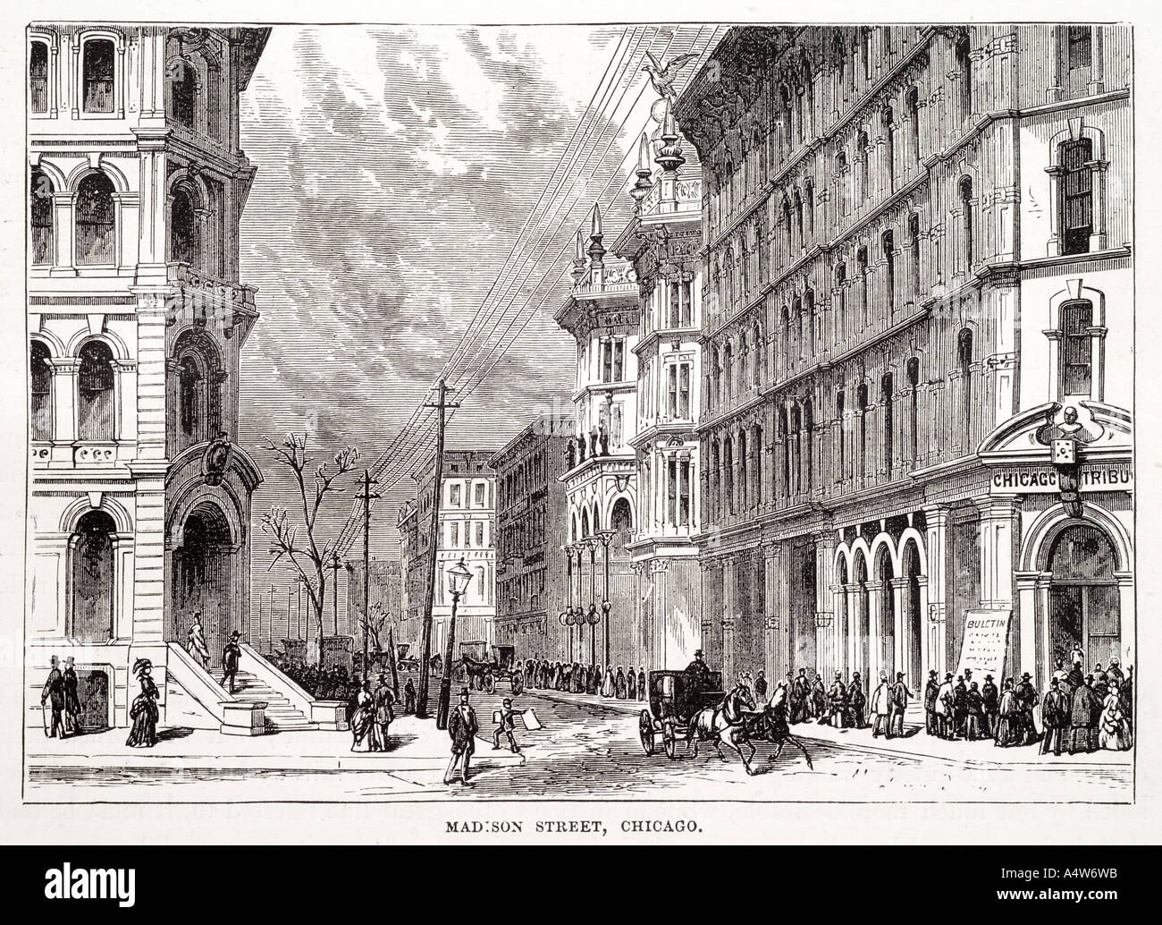 Chicago illinois usa madison street hi-res stock photography and images ...