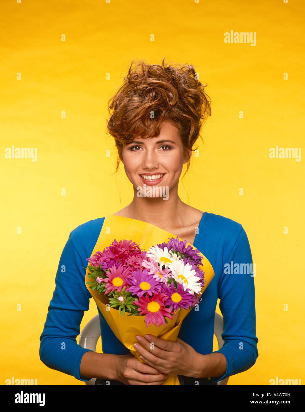 Blue wrap sweater hi-res stock photography and images - Alamy