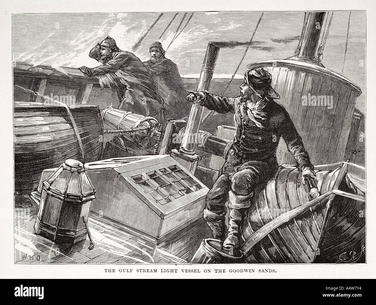 gulf stream light vessel goodwin sands east English boat marine ...