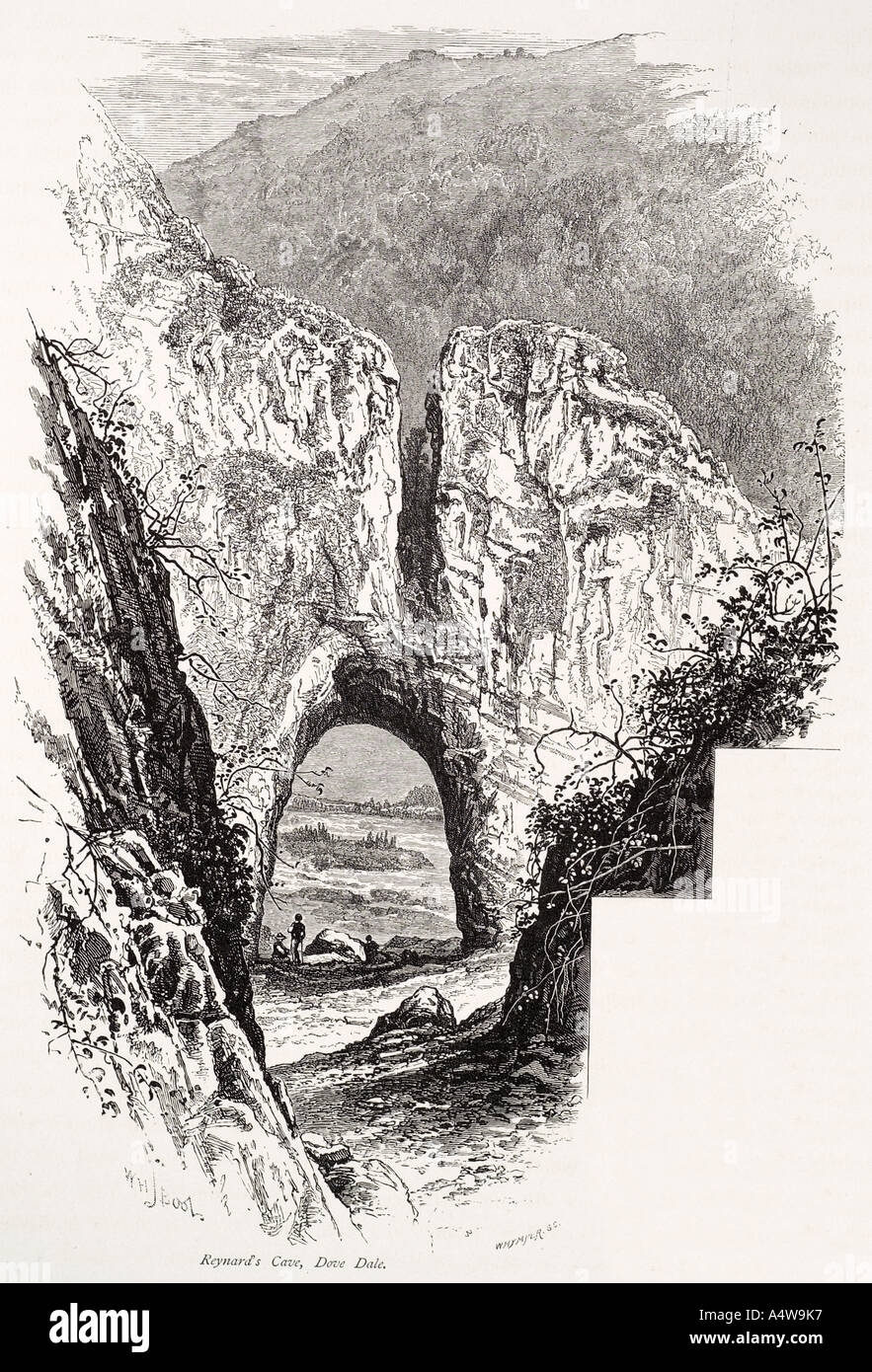 reynard cave dove dale Peak District Derbyshire natural arch geology ...