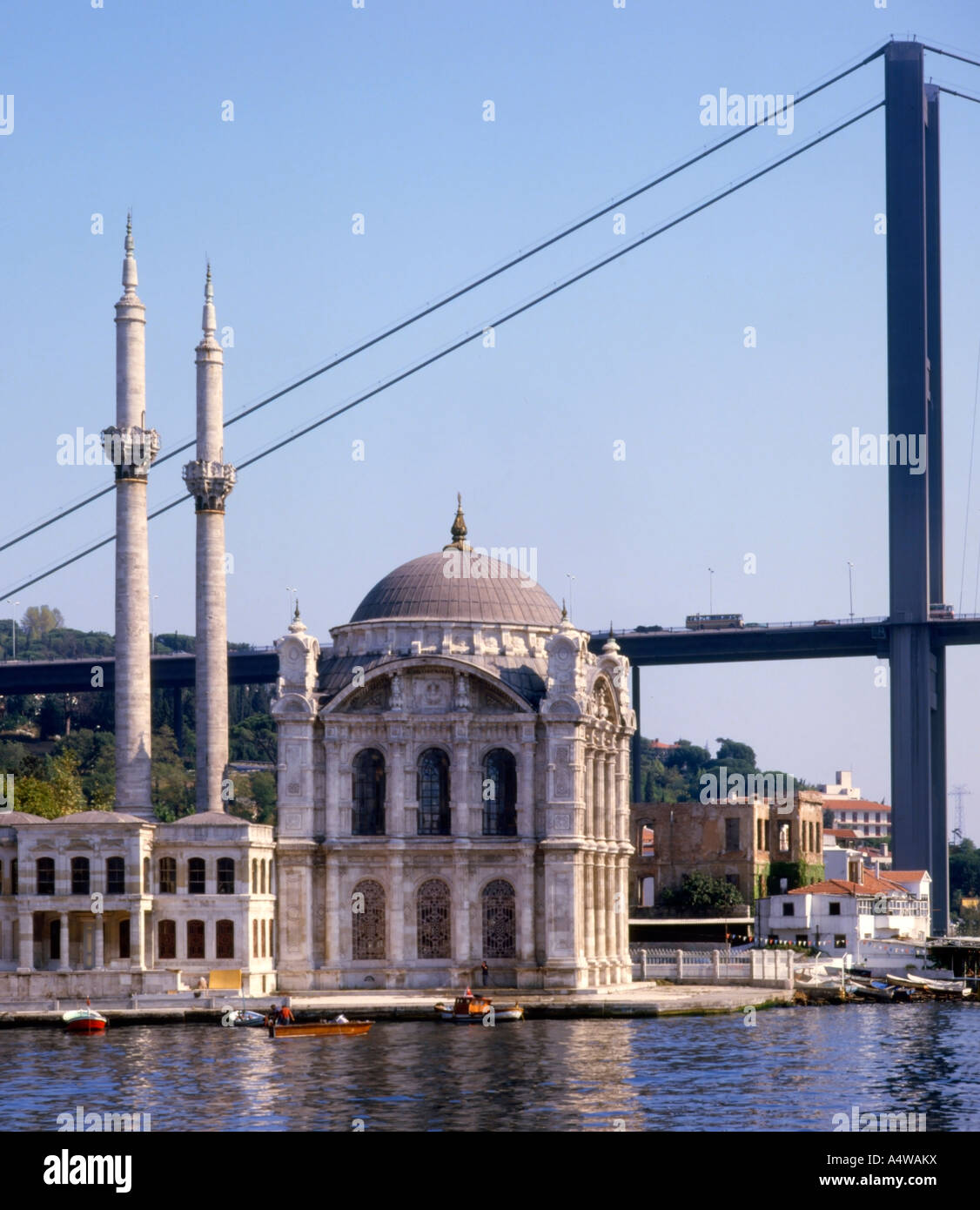 Turkey. Istanbul. Bosphorus bridge & mosque Stock Photo - Alamy