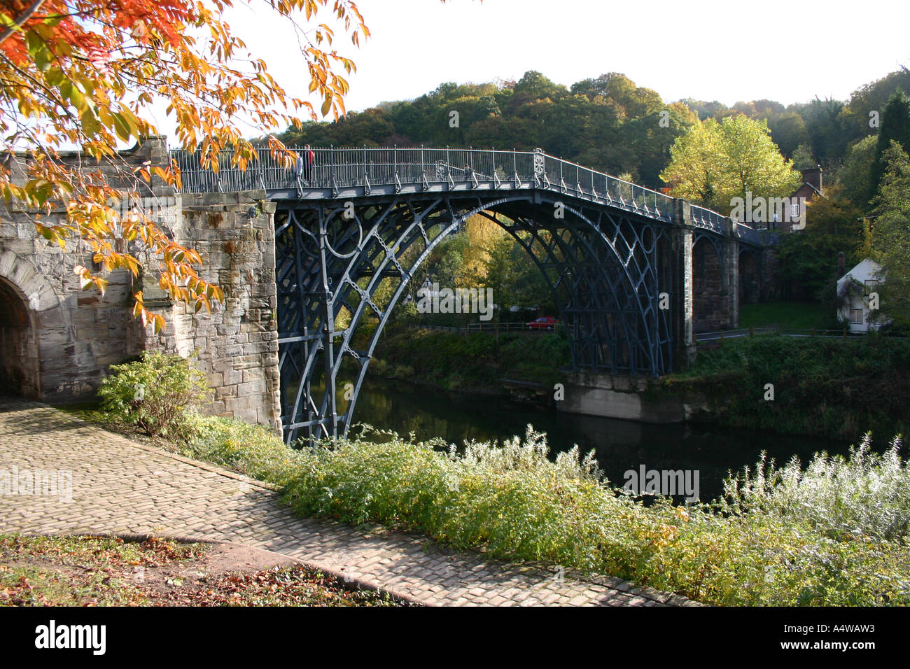 The world s first iron bridge built at Ironbridge Shropshire Stock ...