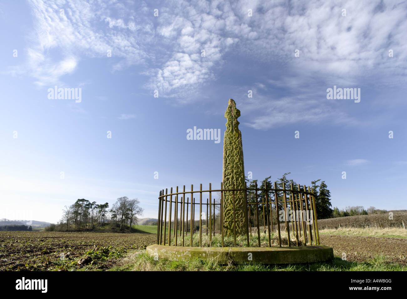 Nith Bridge Cross Northumbrian style stone cross Thornhill near ...