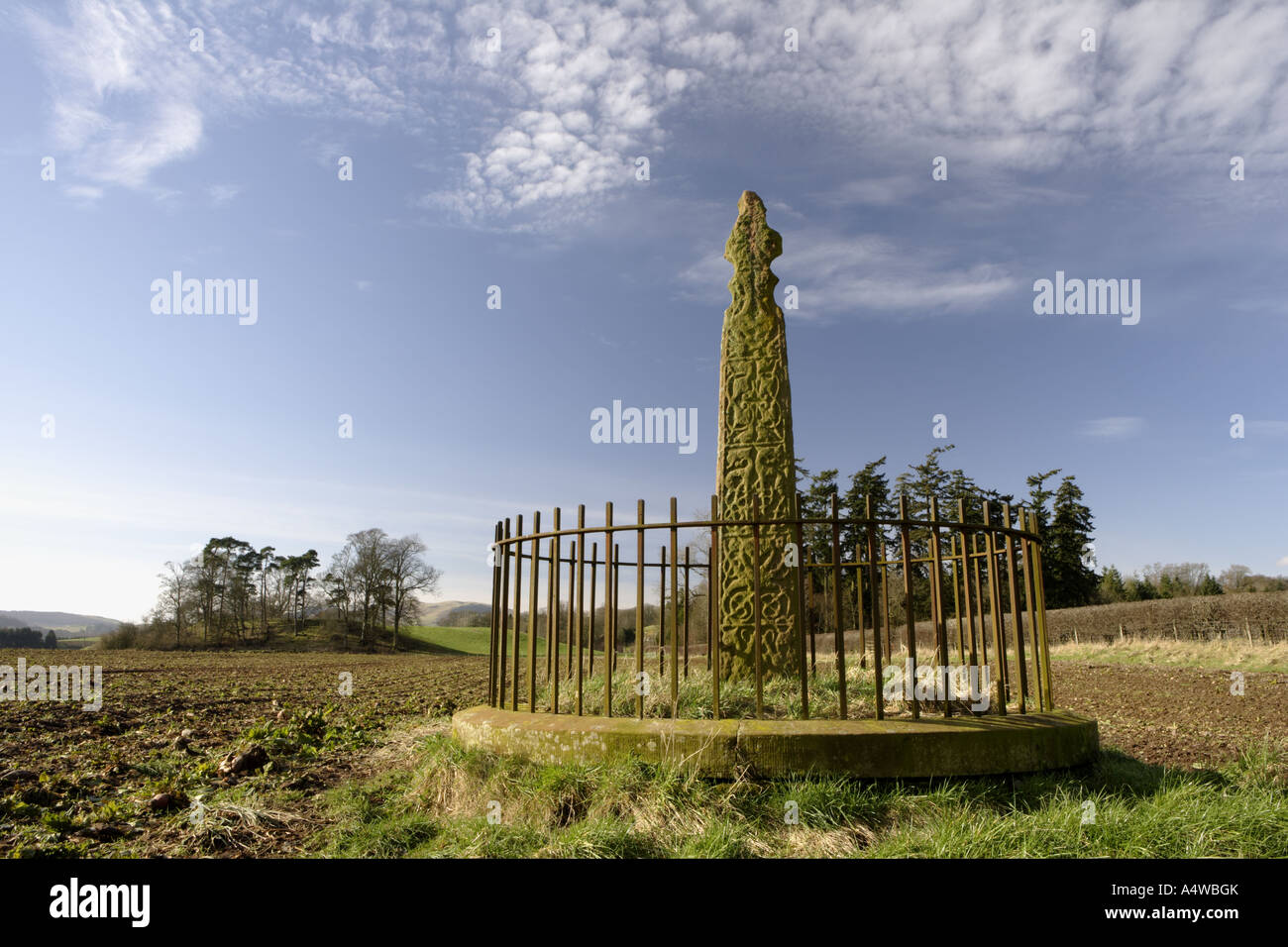 Nith Bridge Cross Northumbrian style stone cross Thornhill near ...