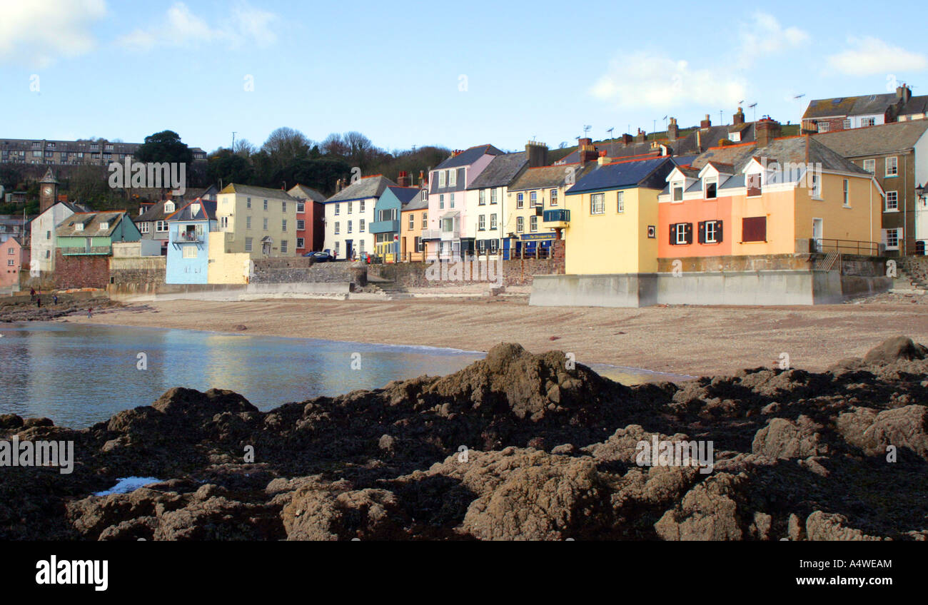 THE PICTURESQUE VILLAGE OF CAWSAND ON THE CORNISH COASTLINE ENGLAND UK ...