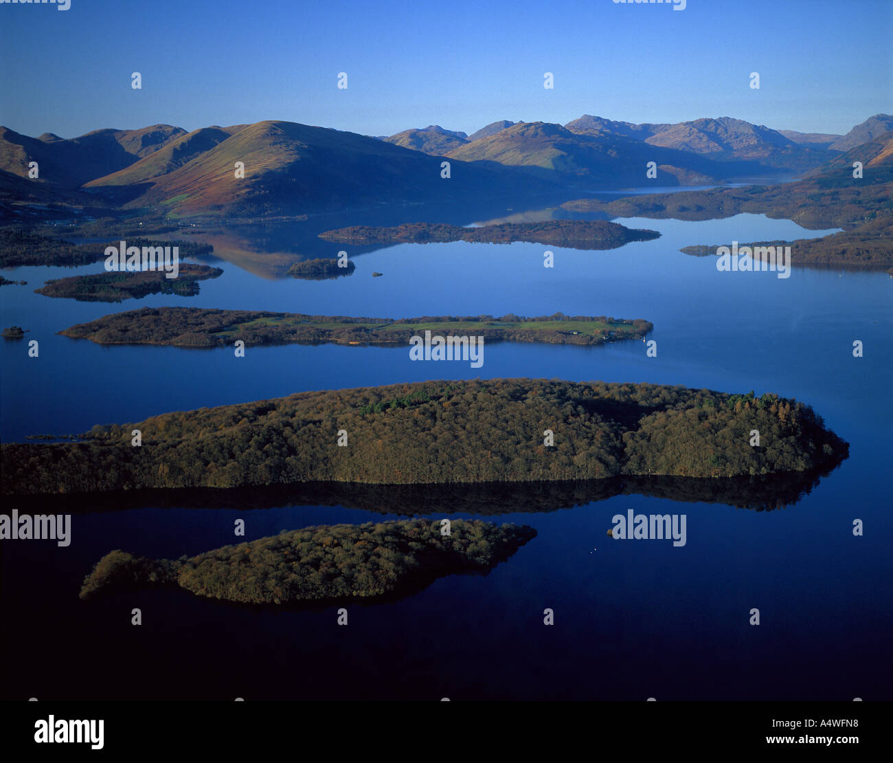 Aerial view loch lomond islands hi-res stock photography and images - Alamy