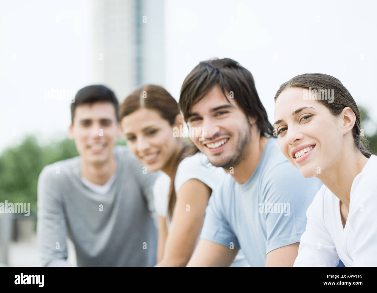 Group youths hanging out outside hi-res stock photography and images ...