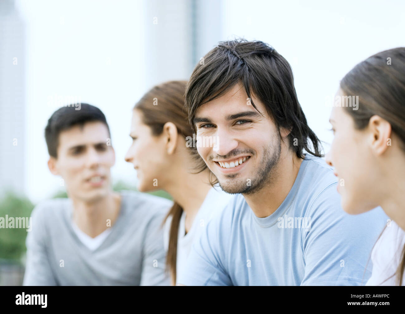 Informal relaxed group groups portrait portraits hi-res stock ...