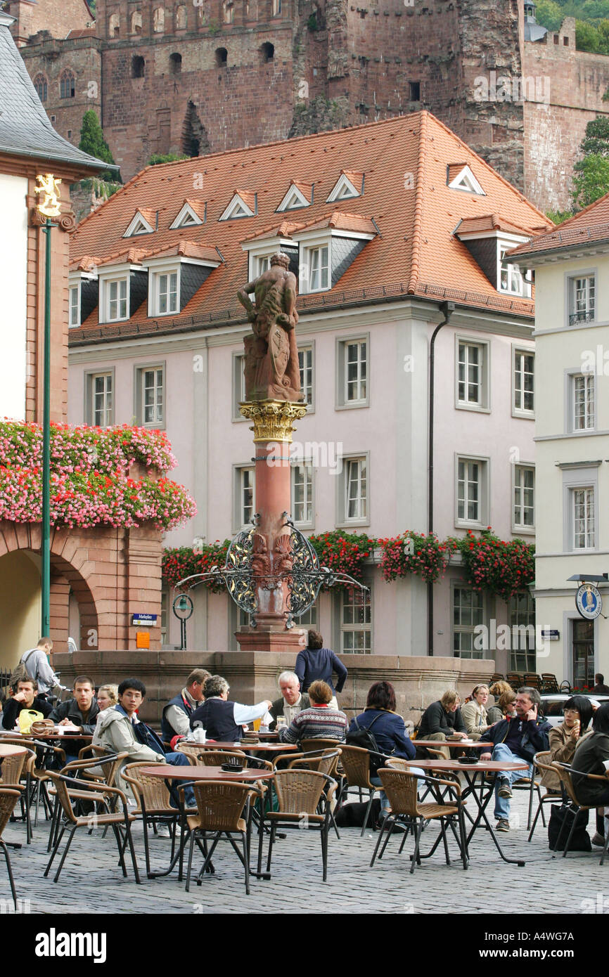 Cafe in Heidelberg Germany Stock Photo - Alamy