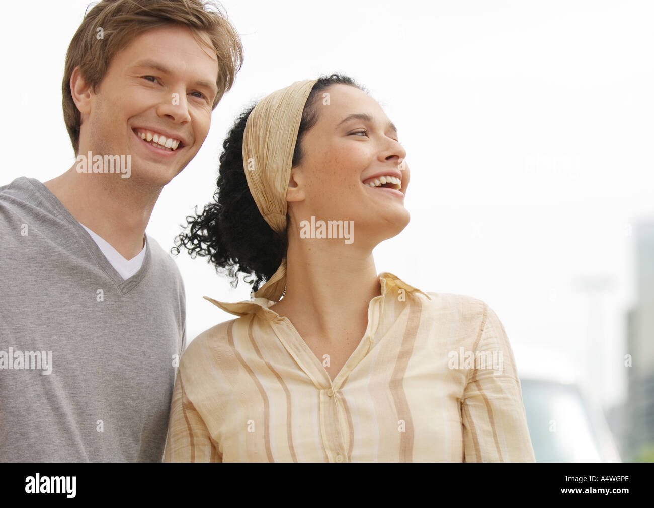 Man smiling laughing girlfriend turning hi-res stock photography and ...