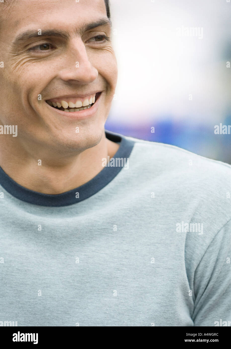 Portrait happy man smiling laughing hi-res stock photography and images ...