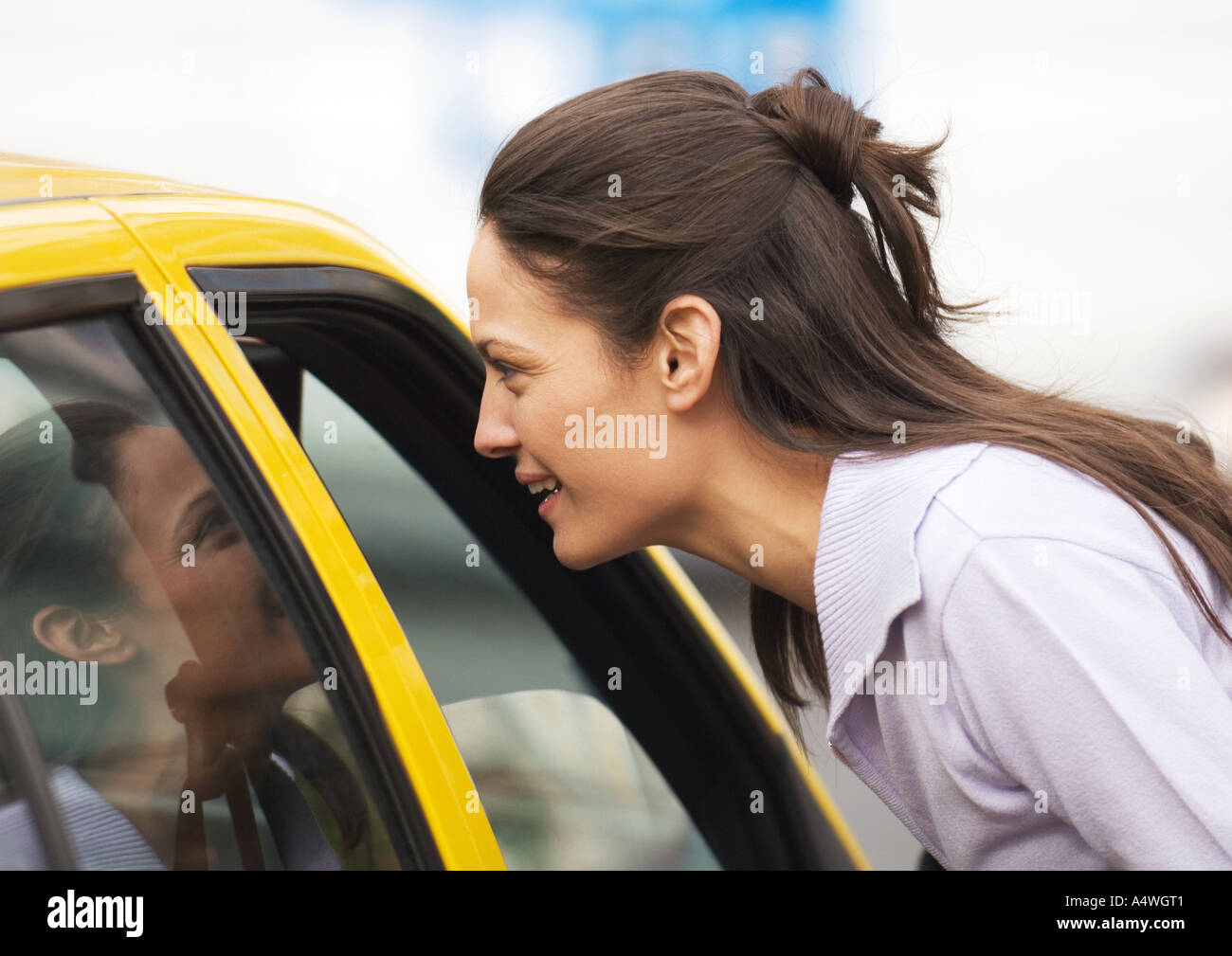 Speaking through car windows hi-res stock photography and images - Alamy