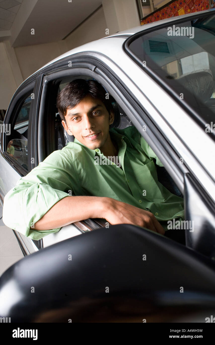 Close up of indian man sitting in car hi-res stock photography and ...