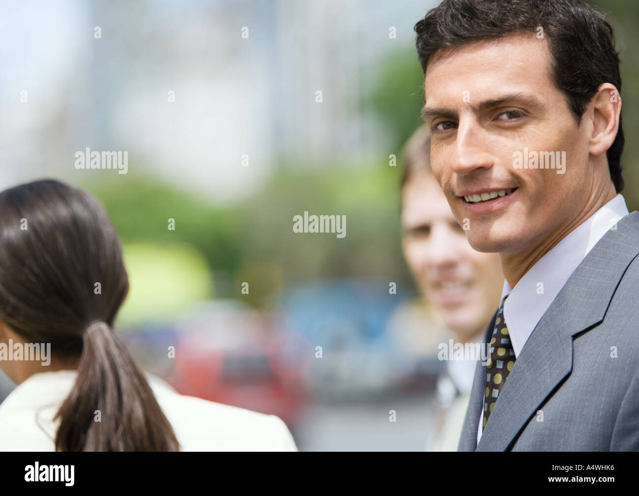 Passerby smiling hi-res stock photography and images - Alamy