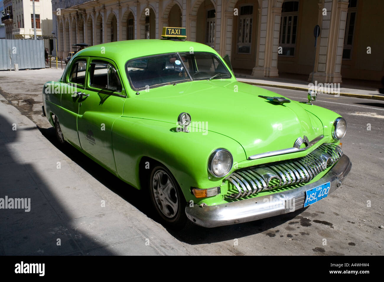 Old American Mercury car in central Havana, Cuba Stock Photo - Alamy