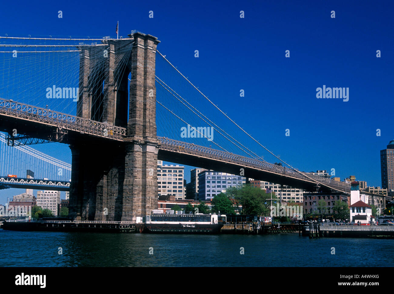 Brooklyn Bridge, suspension bridge, pedestrian bridge, cable-stay ...