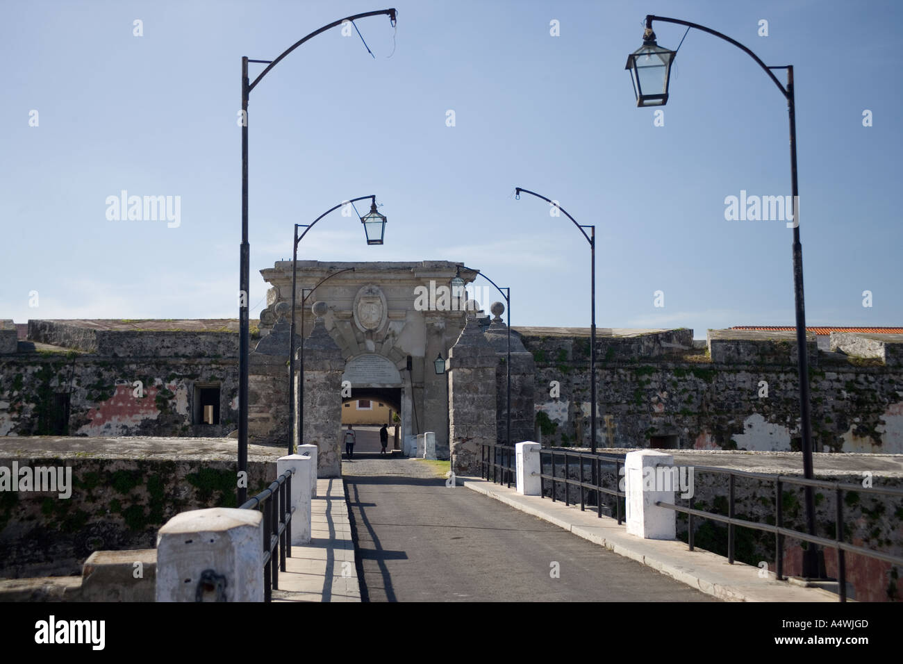 Main gate of Havana and the suburb of Vedado from the walls of the ...