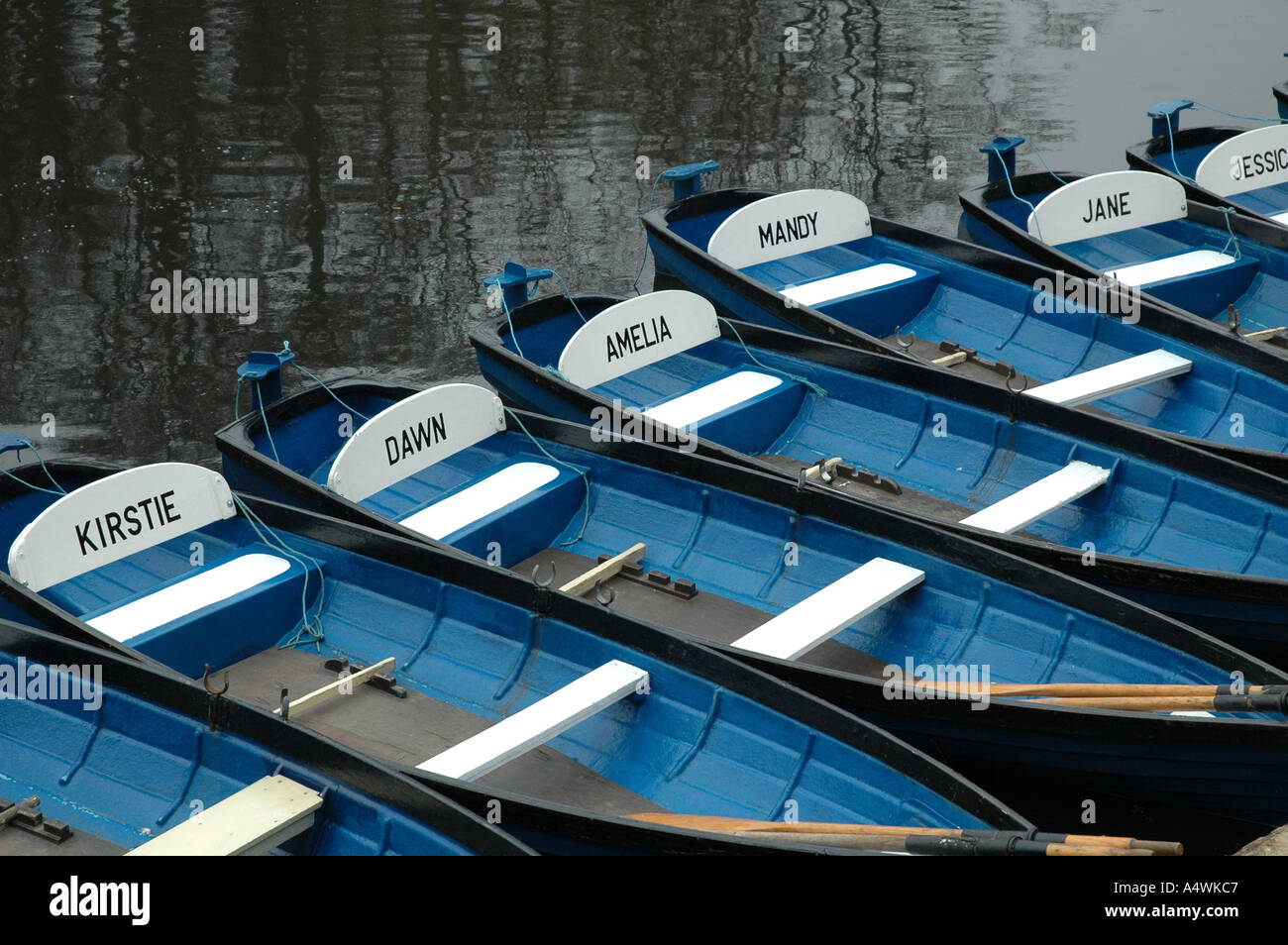 Rowing boats with girls names River Nidd Knaresborough Yorkshire ...