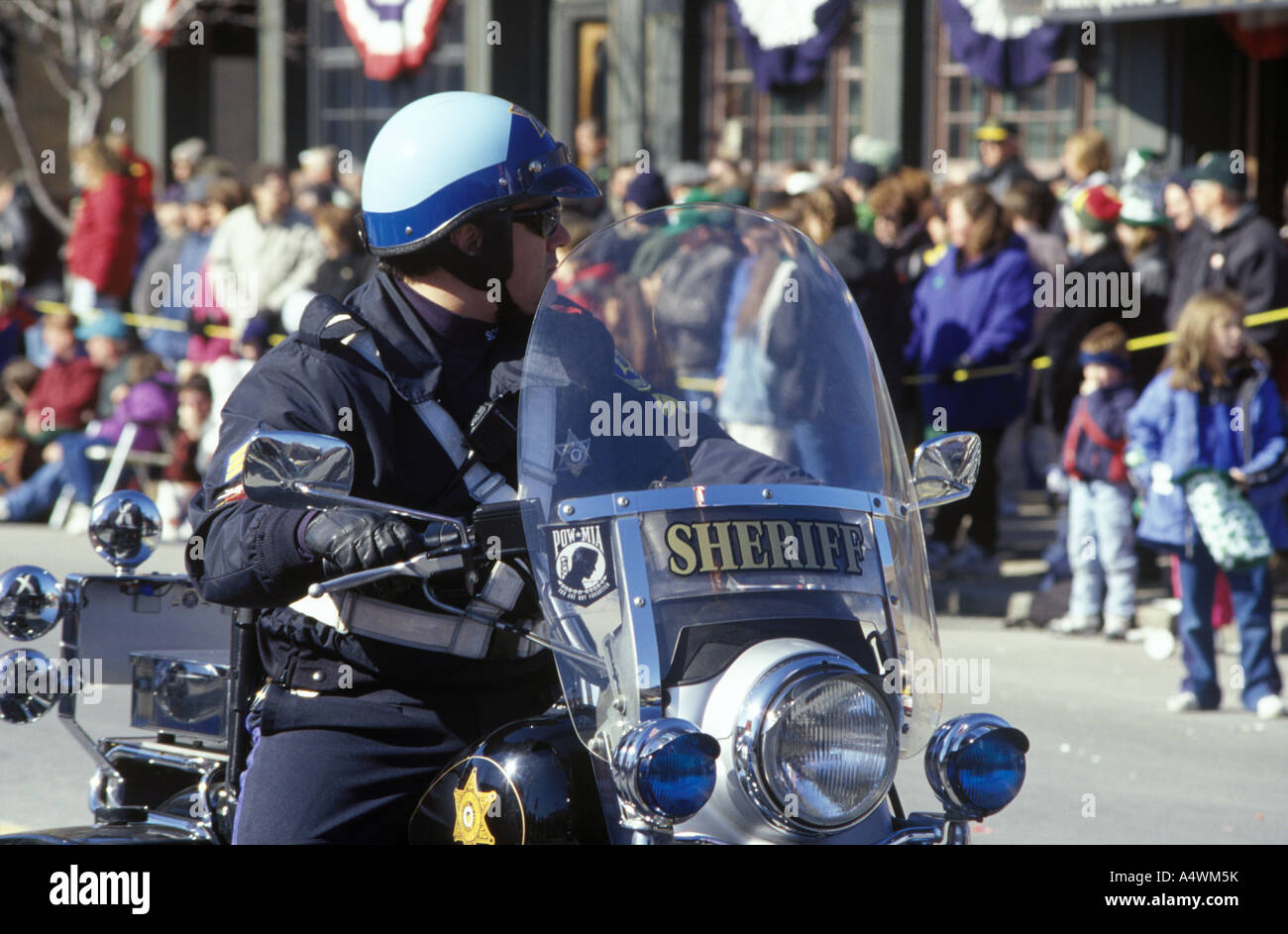 motorcycle Boston police sheriff Stock Photo - Alamy