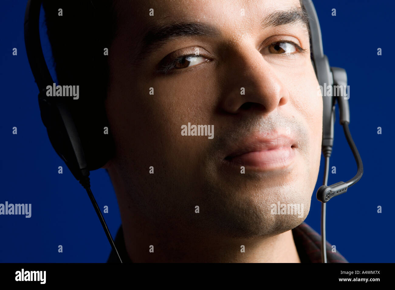 Indian businessman wearing headset hi-res stock photography and images ...