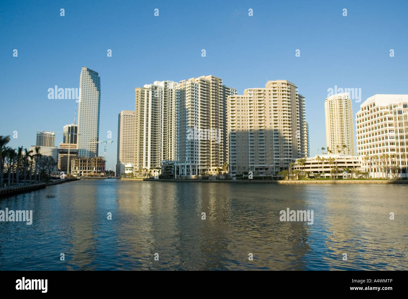 Waterfront scene from Miami Florida Stock Photo - Alamy