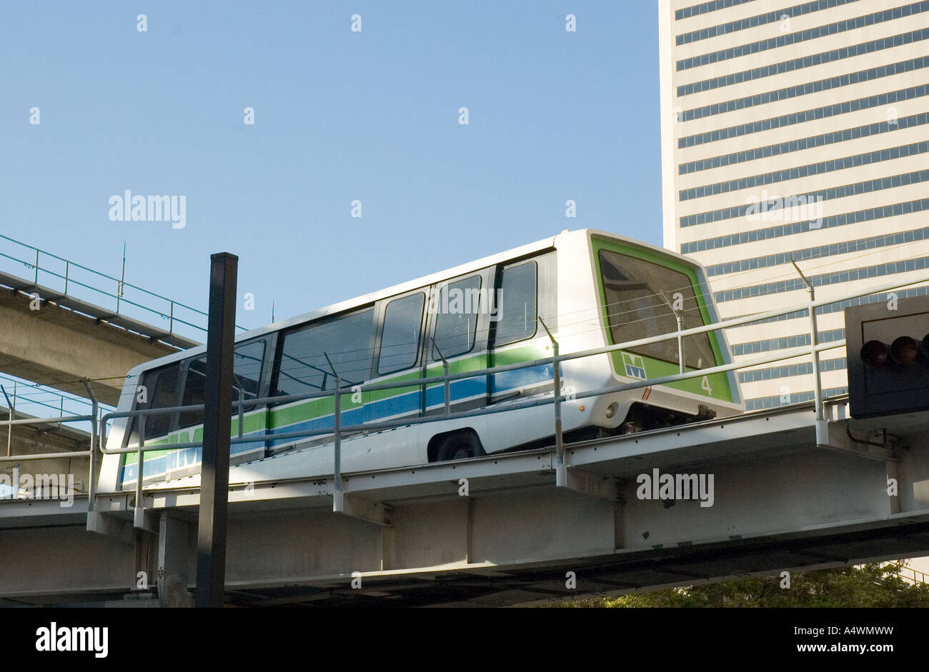 Mono Rail in Miami Florida Stock Photo - Alamy
