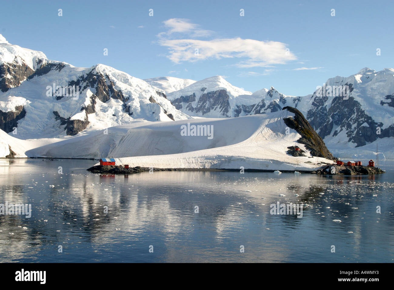 Lemaire Channel,steep sided channel between Booth Island and the ...