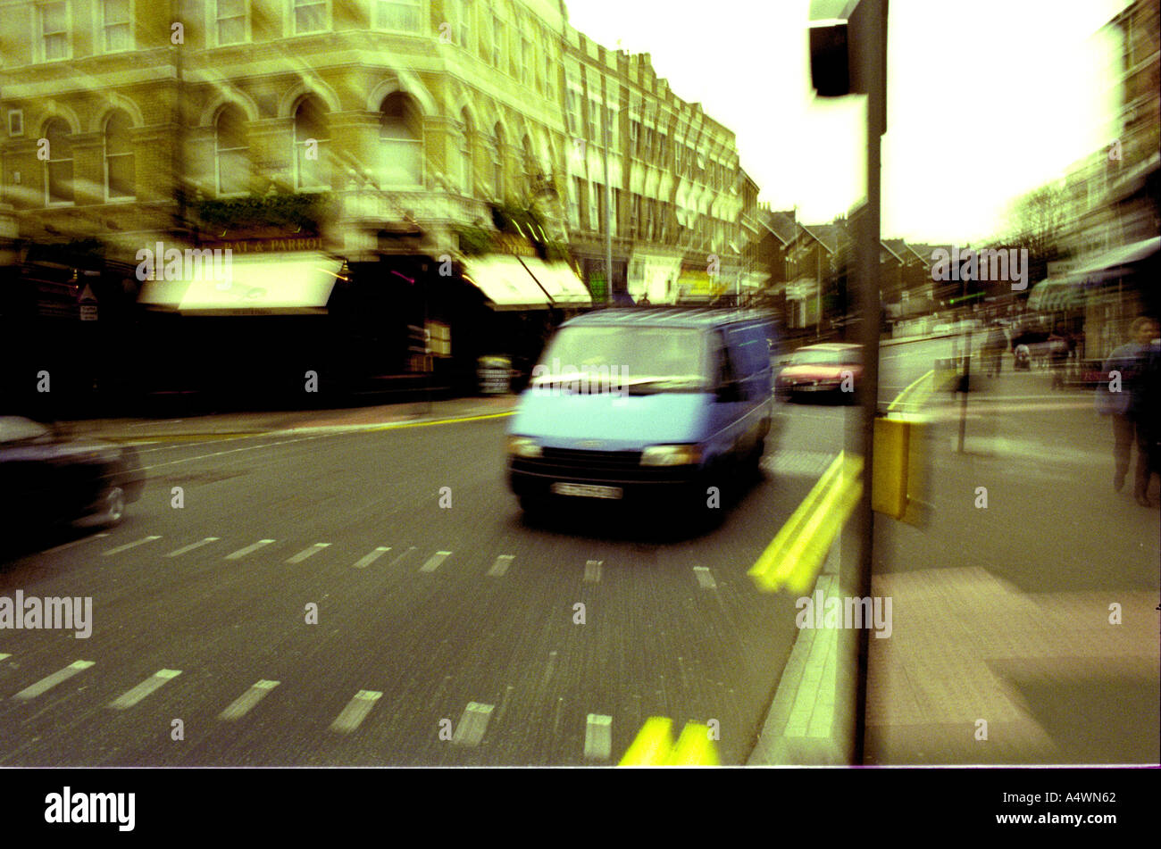 London Van in Street Stock Photo - Alamy