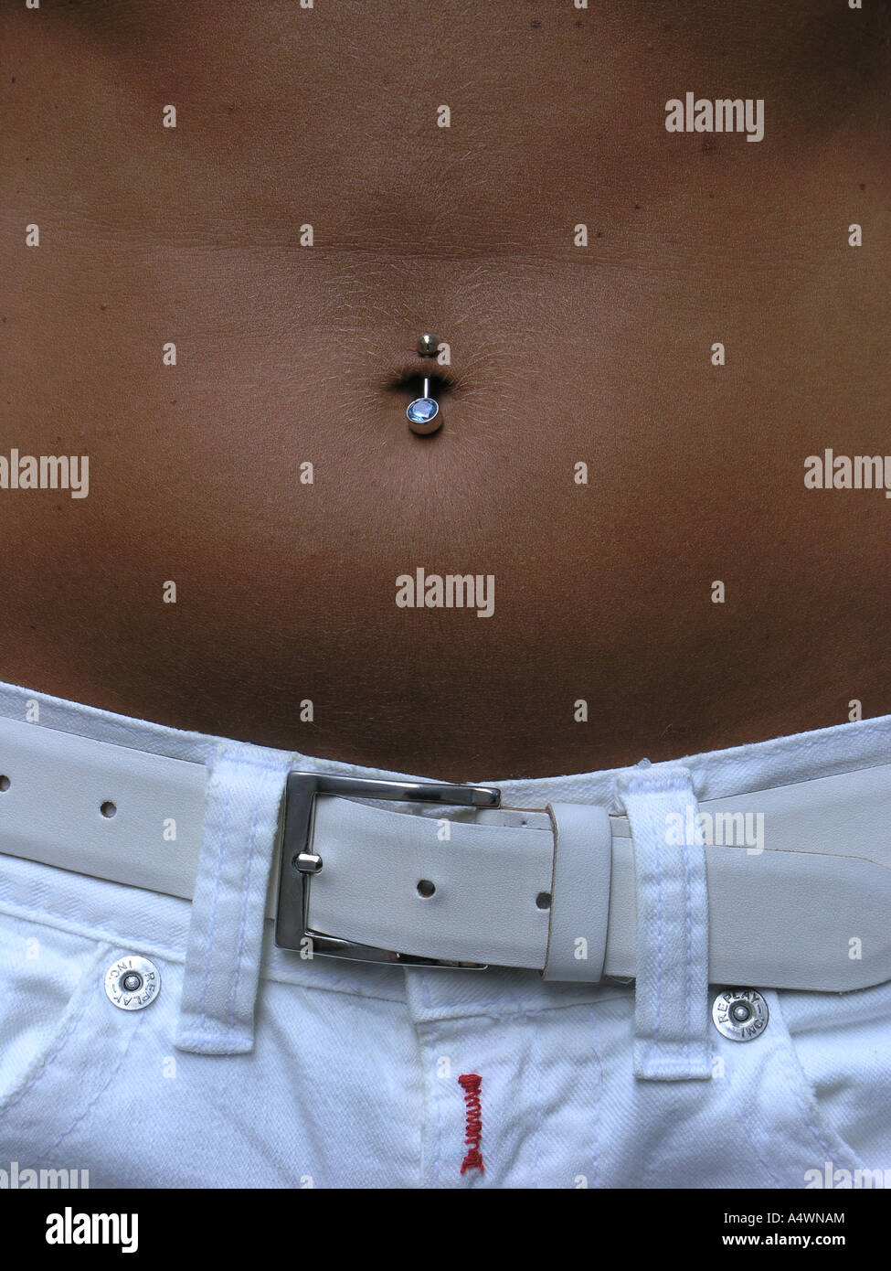 Woman with Piercing Stock Photo - Alamy