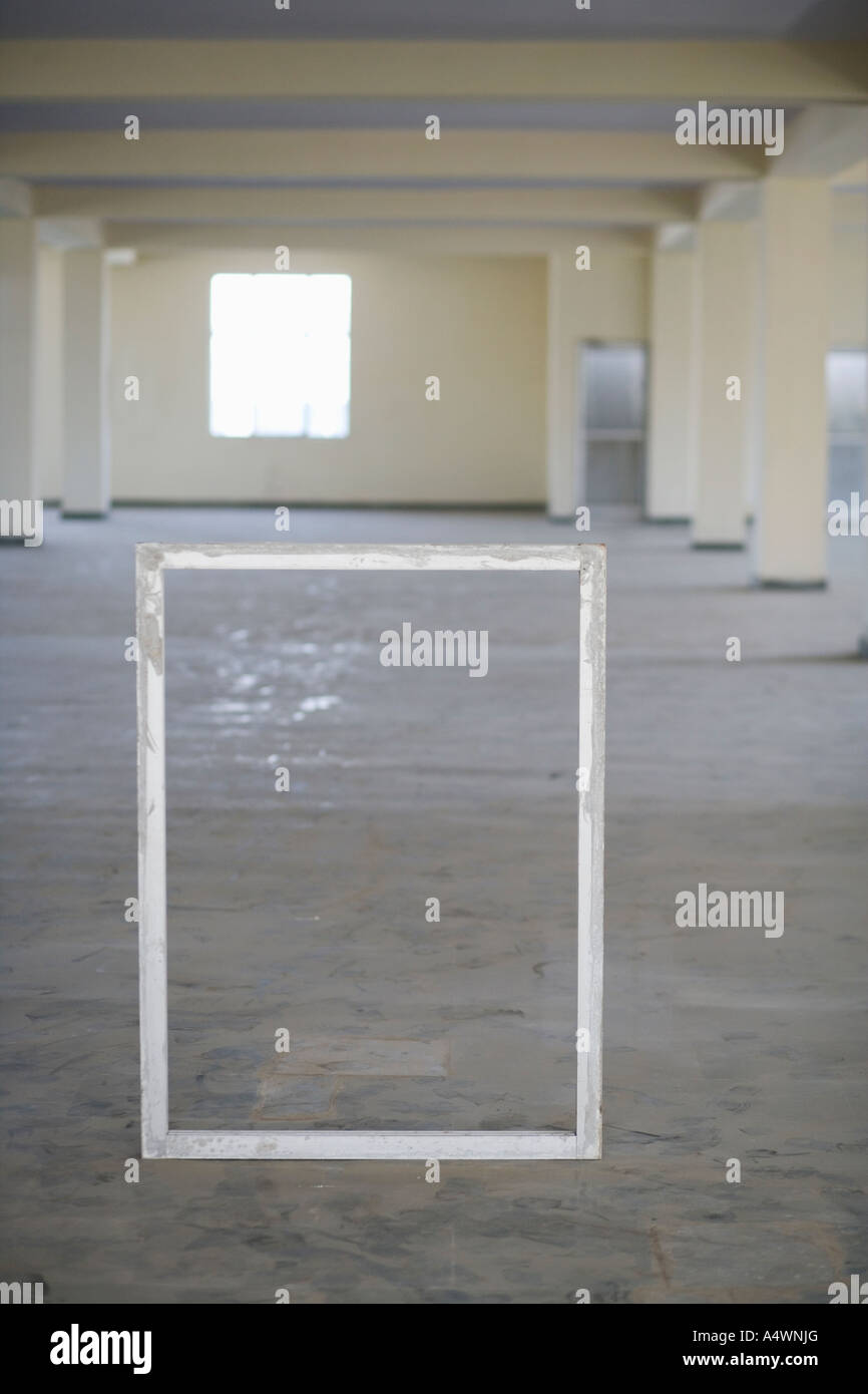 Empty frame in unfinished room Stock Photo - Alamy