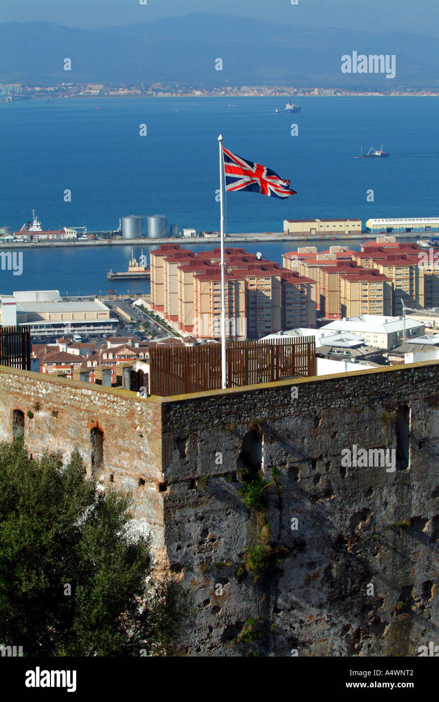 the rock of Gibraltar blue sky clear day summer property real genuine ...