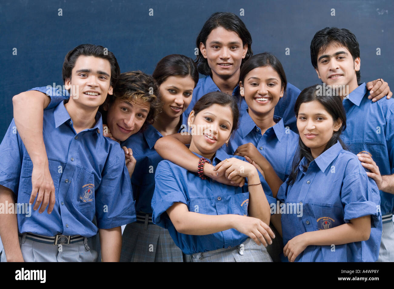 Indian school friend students standing hi-res stock photography and ...