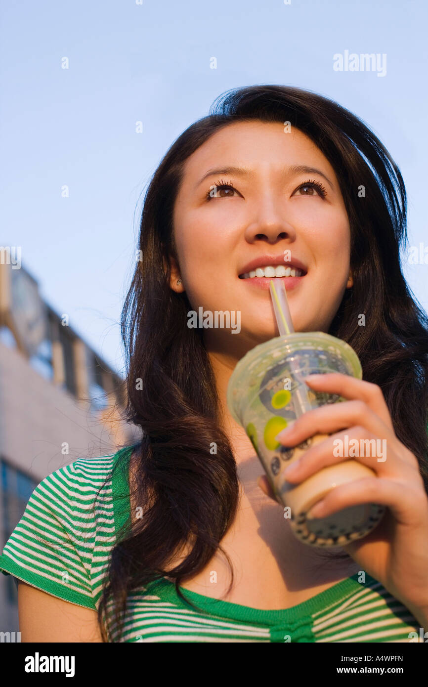 Bubble tea enjoying hi-res stock photography and images - Alamy