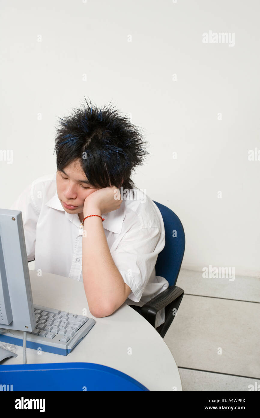 Tired school uniform boy teenager hi-res stock photography and images ...