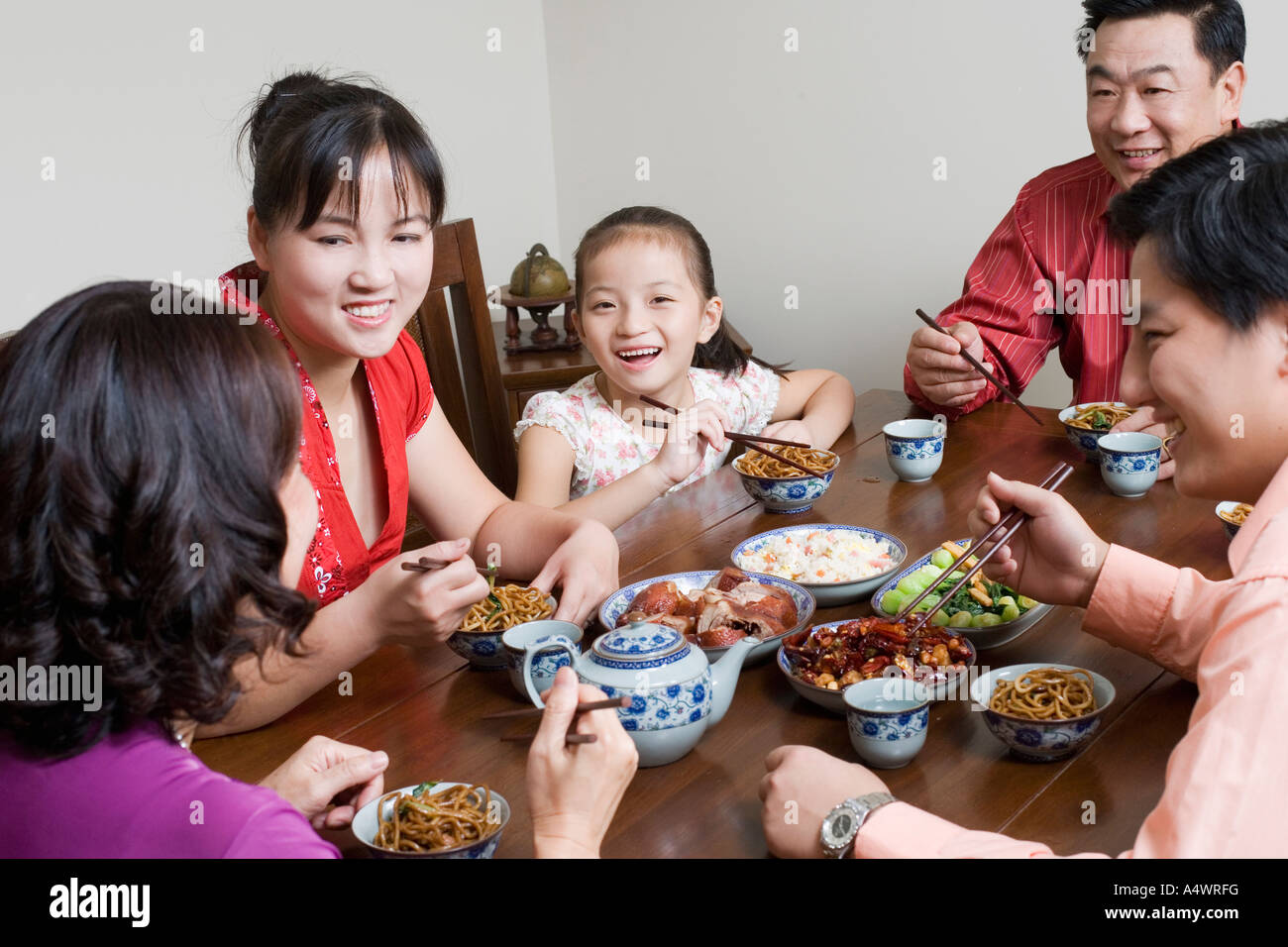 Chinese girl family dinner hi-res stock photography and images - Alamy