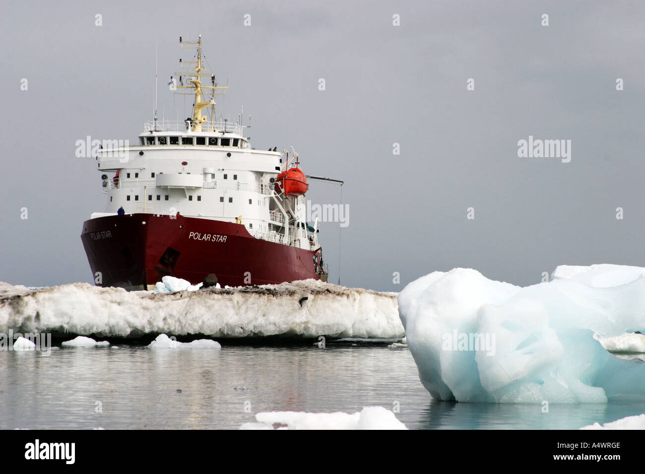 Hull of icebreaker on ice hi-res stock photography and images - Alamy
