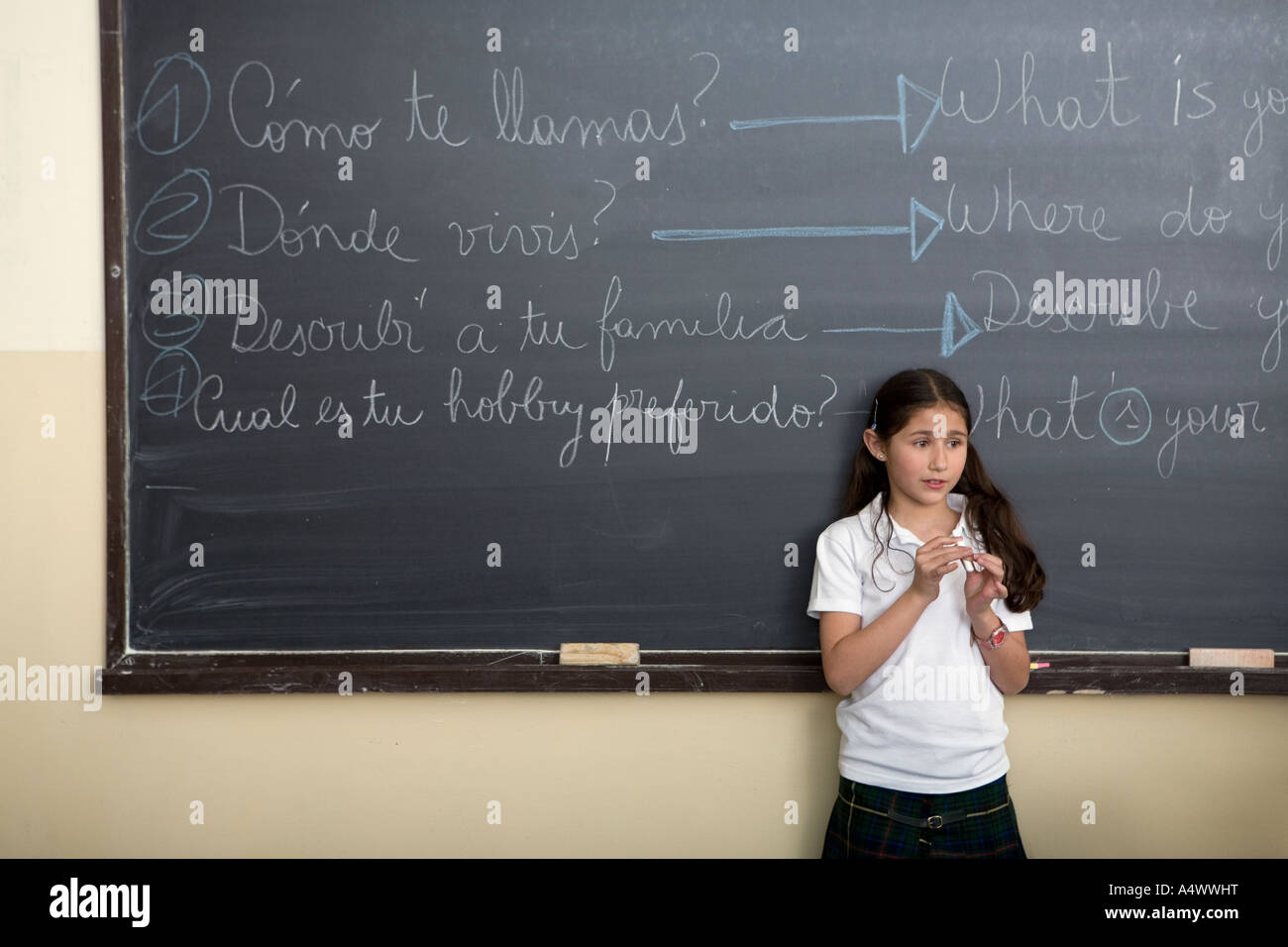 Young student speaking before the class Stock Photo - Alamy