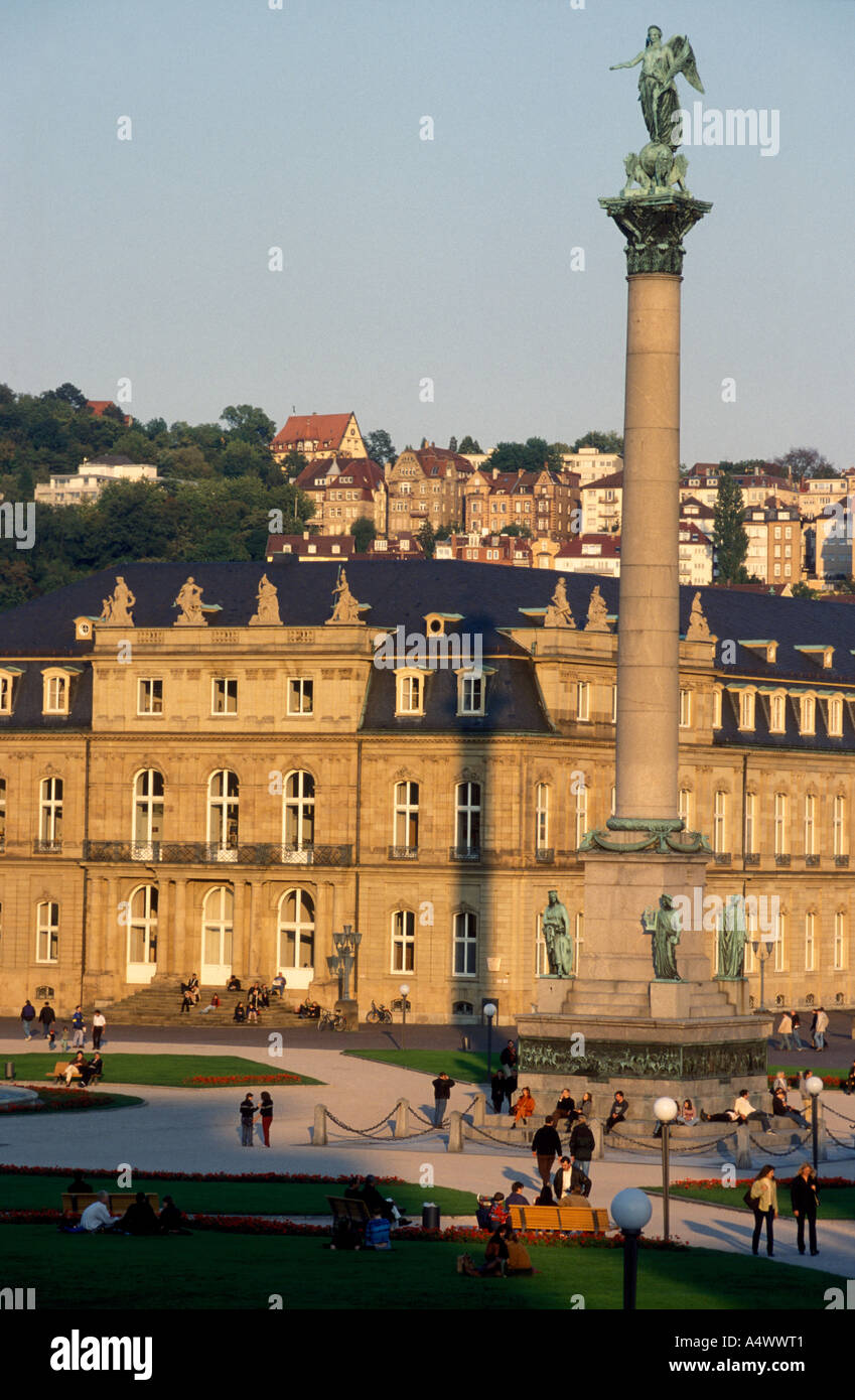 People at the Schlossplatz Stuttgart Germany Stock Photo - Alamy