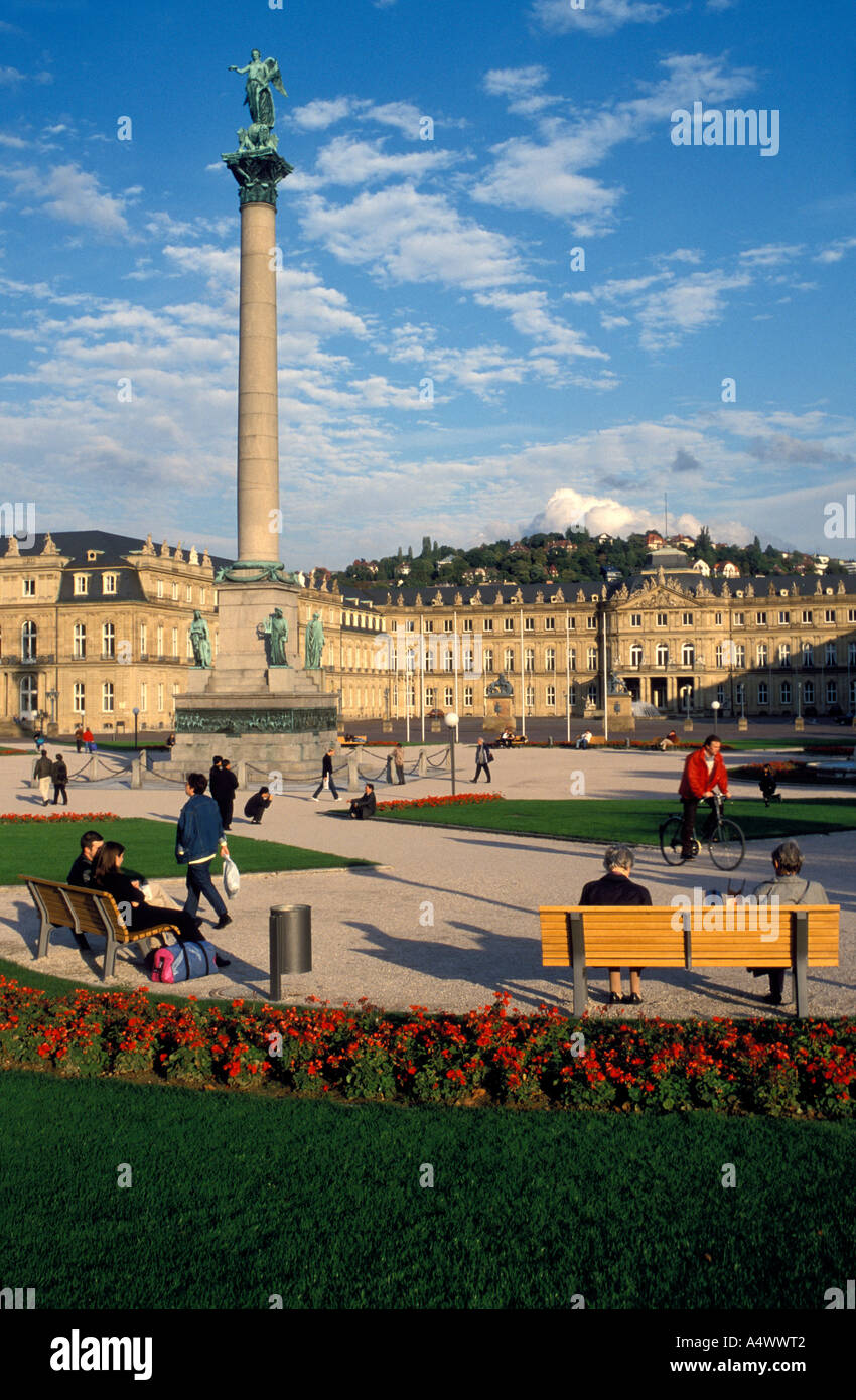 People at the Schlossplatz Stuttgart Germany Stock Photo - Alamy