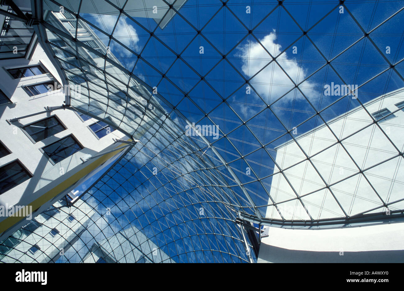 Glass roof of the Boschareal Stuttgart Baden Wuerttemberg Germany Stock ...