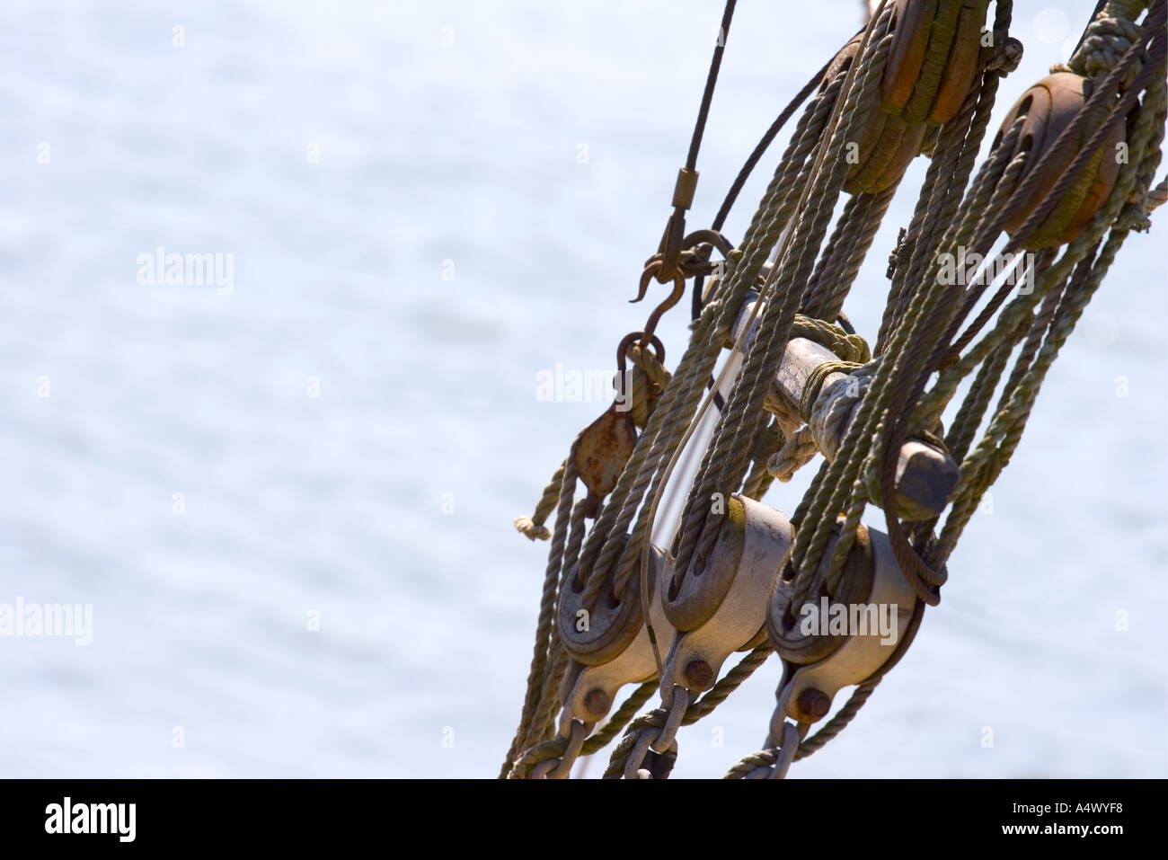 Traditional rigging close up Stock Photo - Alamy