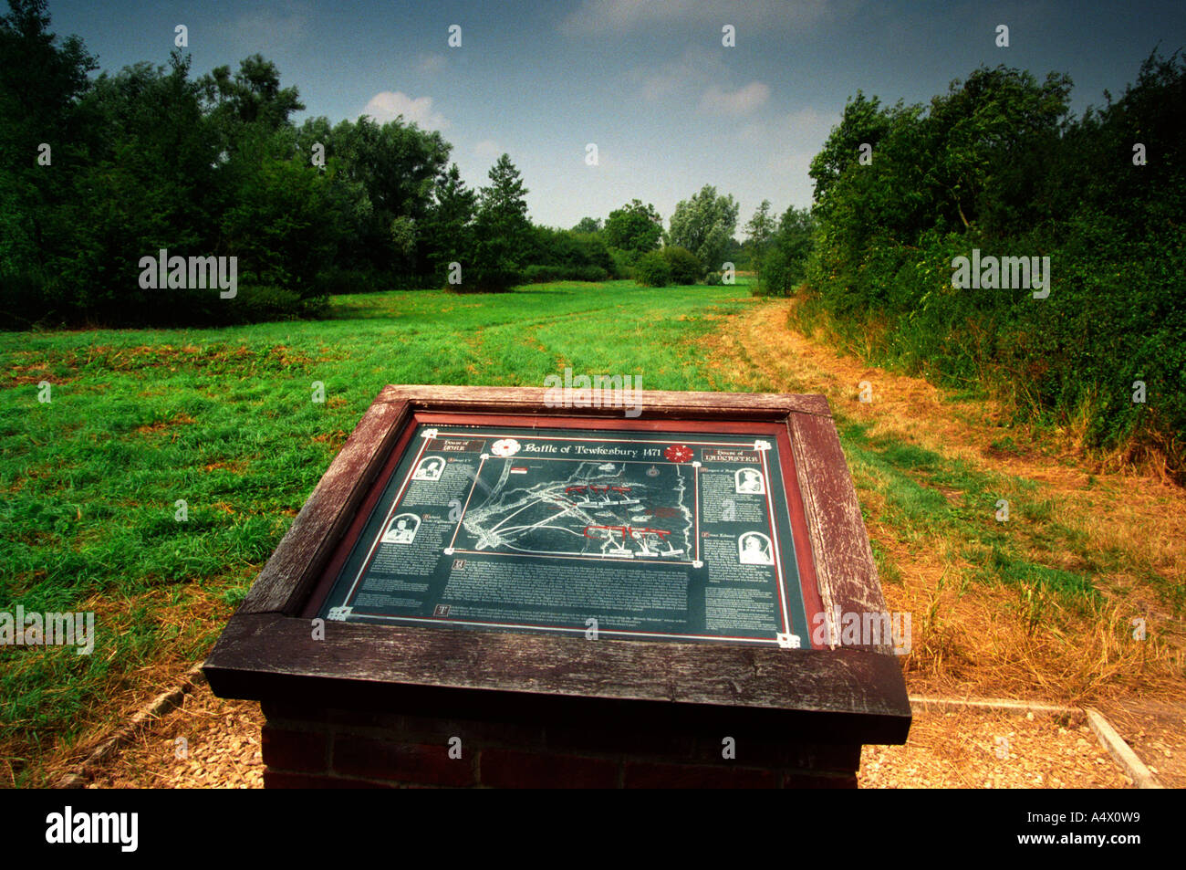 Site of Tewkesbury battlefield in 1471 known as Bloody Meadow after a ...