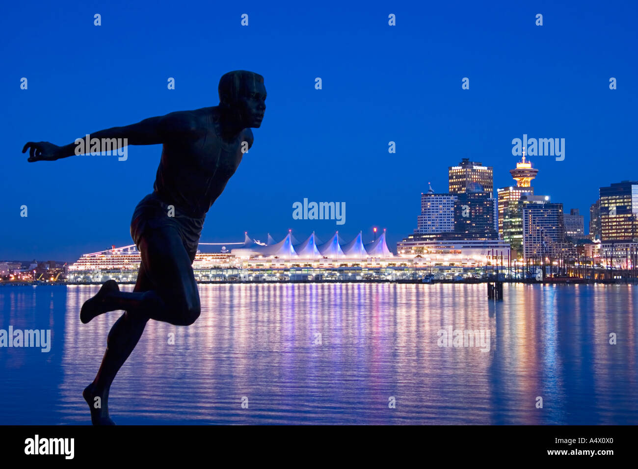 Harry Jerome statue, Stanley Park, Downtown, Vancouver, British ...