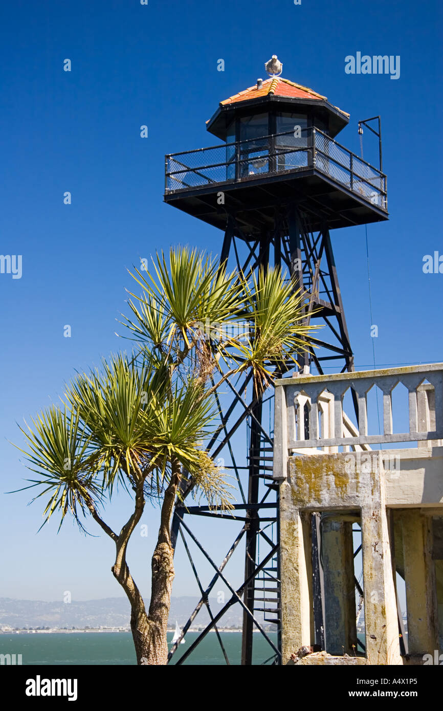 Guard tower, Alcatraz, San Francisco, California, United States Stock ...