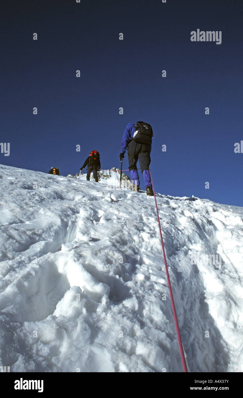 Alpine climbing France Stock Photo - Alamy