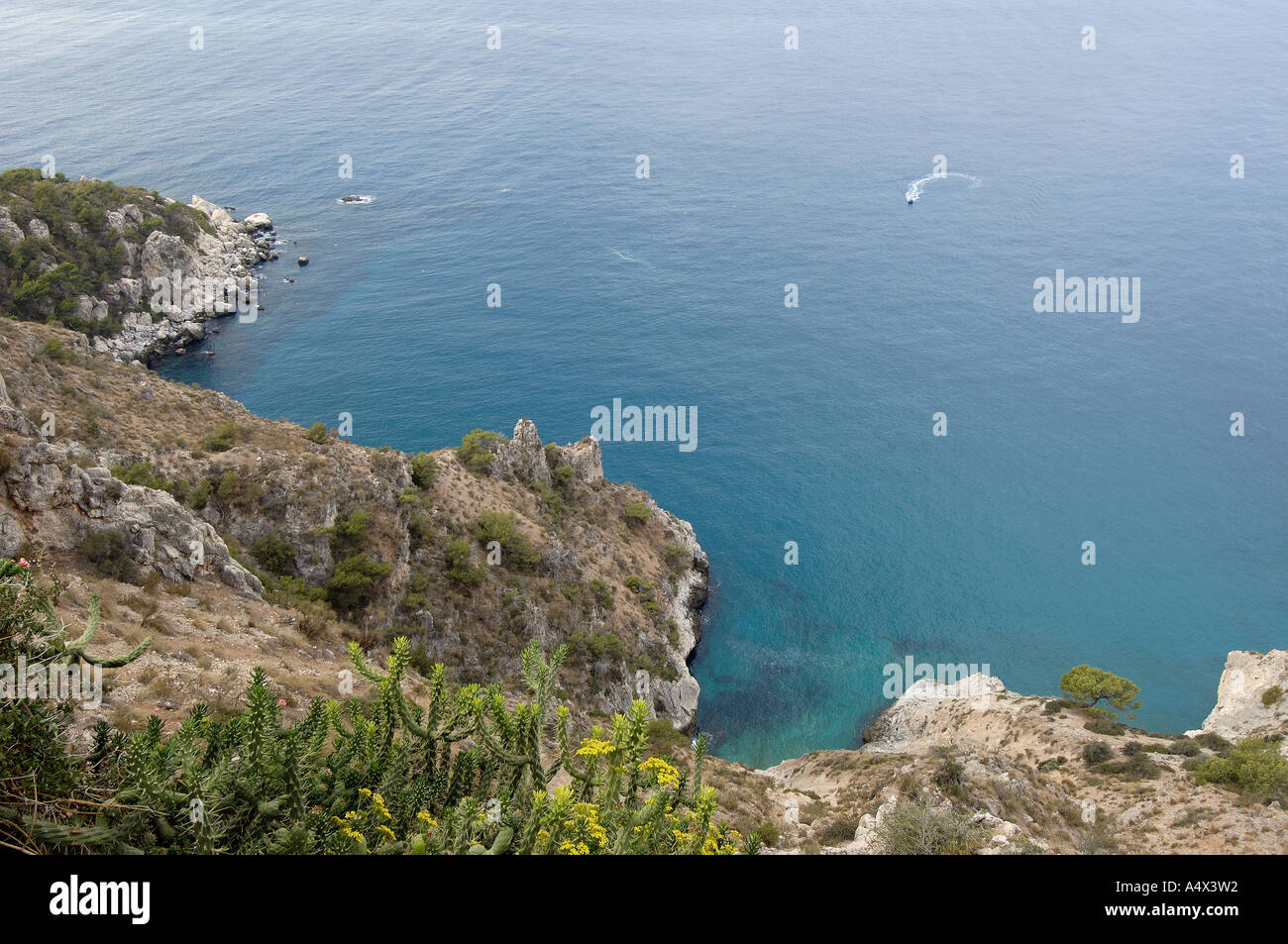 Maro cliffs Cerro Gordo area Málaga province Andalusia Spain Stock ...