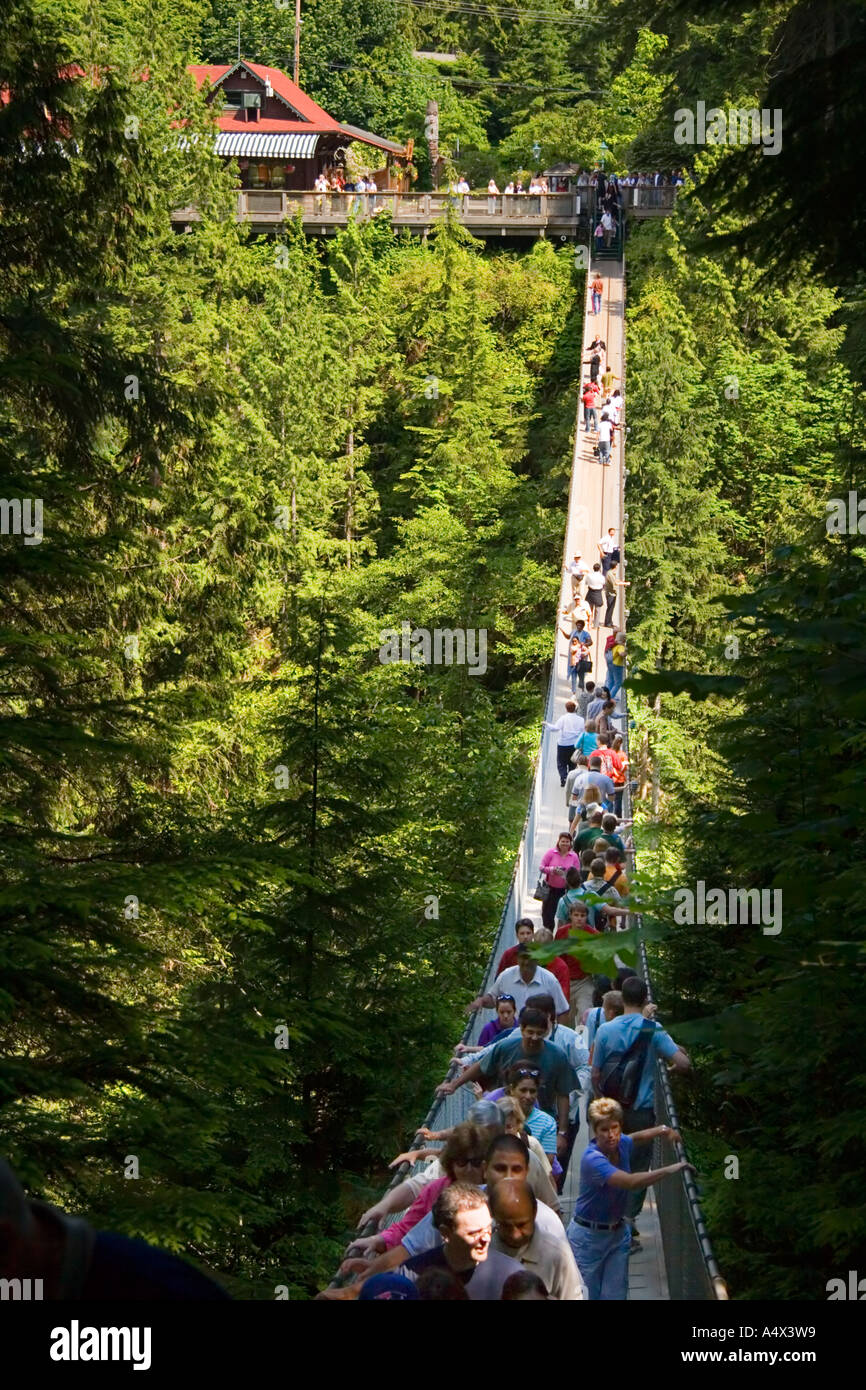 Capilano suspension bridge, Vancouver, British Columbia, Canada Stock ...