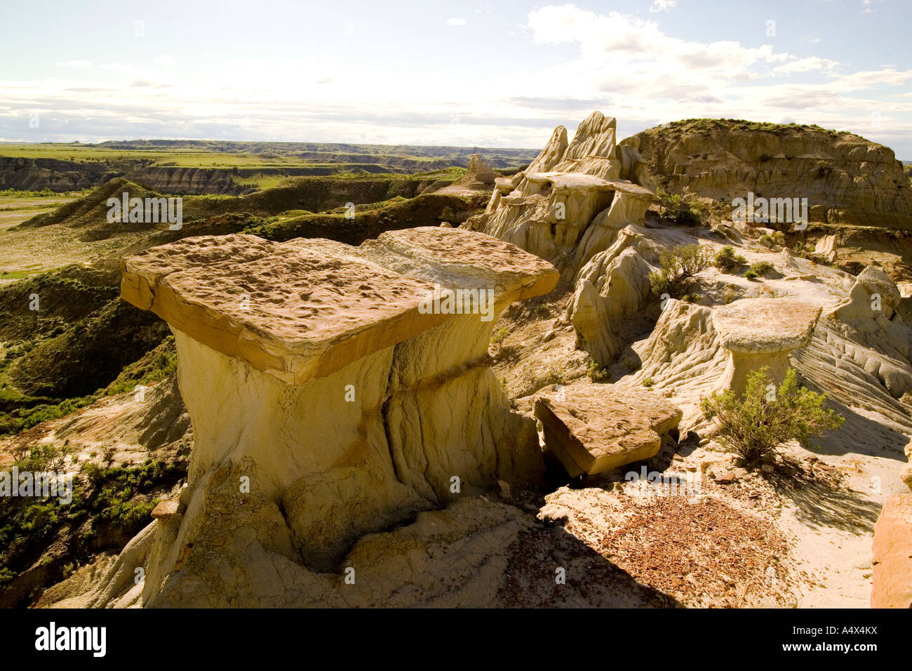 Table Rocks and badlands at Theodore Roosevelt National Park in North ...