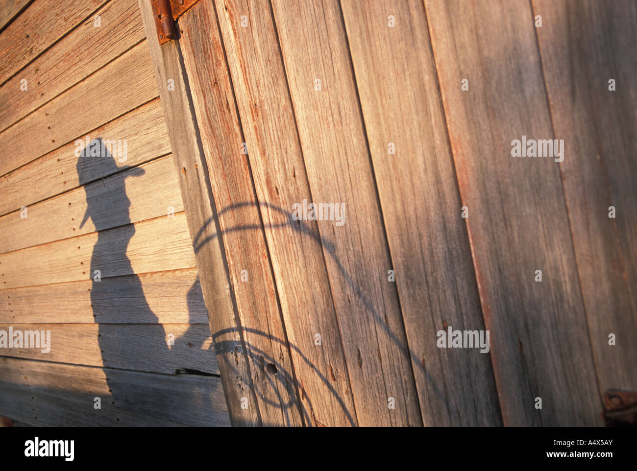 Shadow cowboy lasso dude ranch hi-res stock photography and images - Alamy