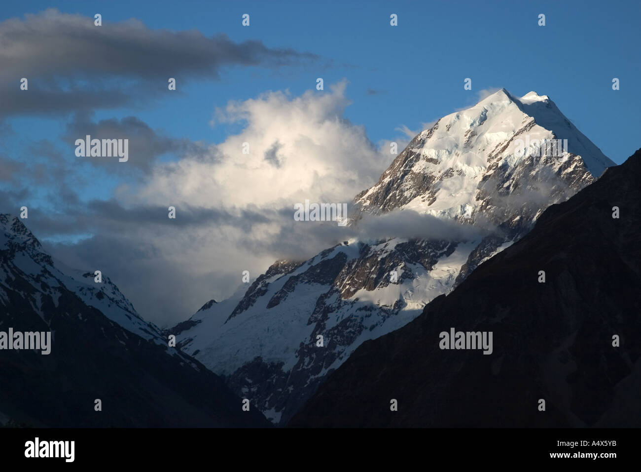 Mount cook and hermitage mount cook and hermitage hi-res stock ...
